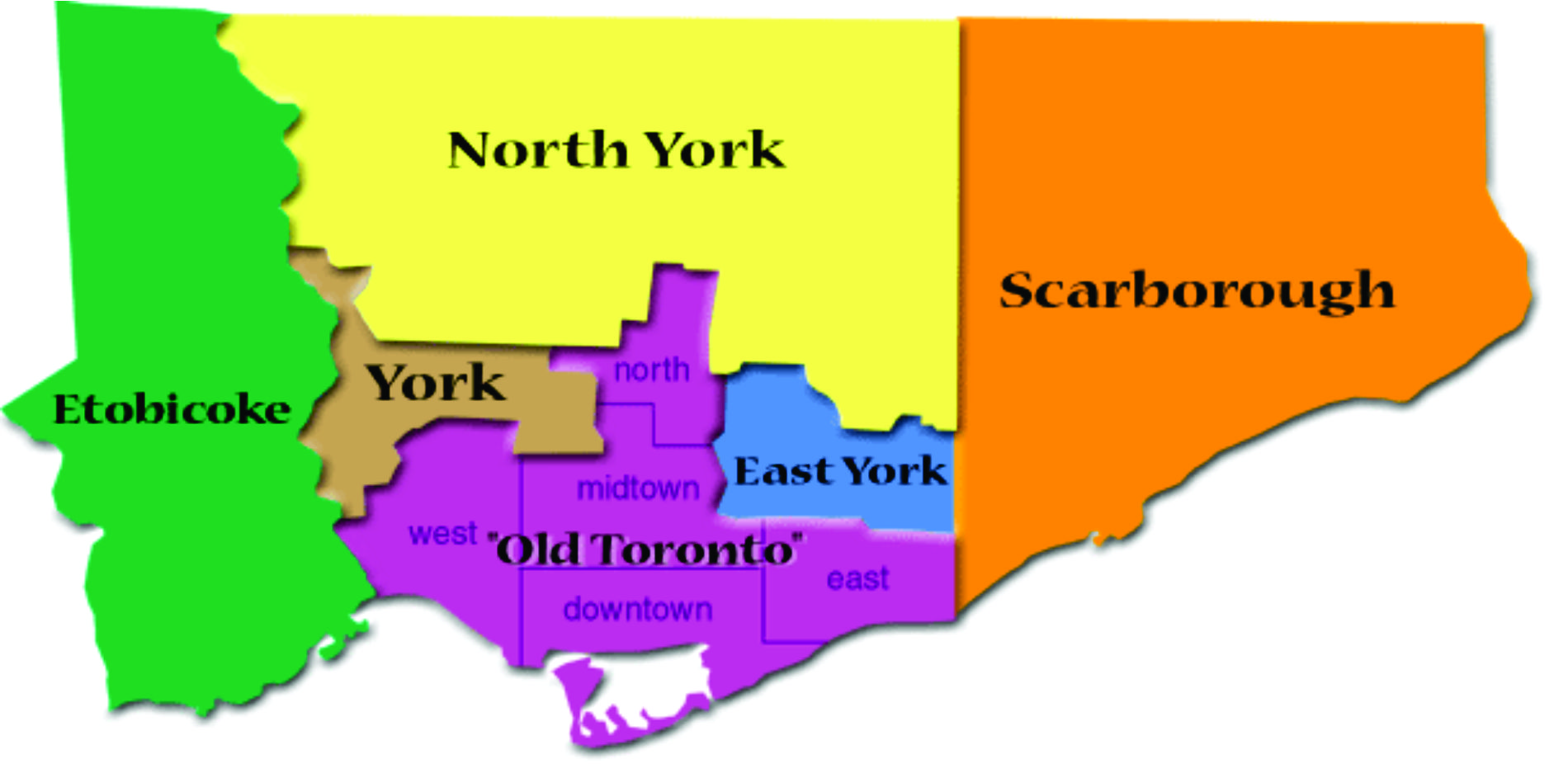 Map Of Toronto Canada Toronto Map Canada Canada